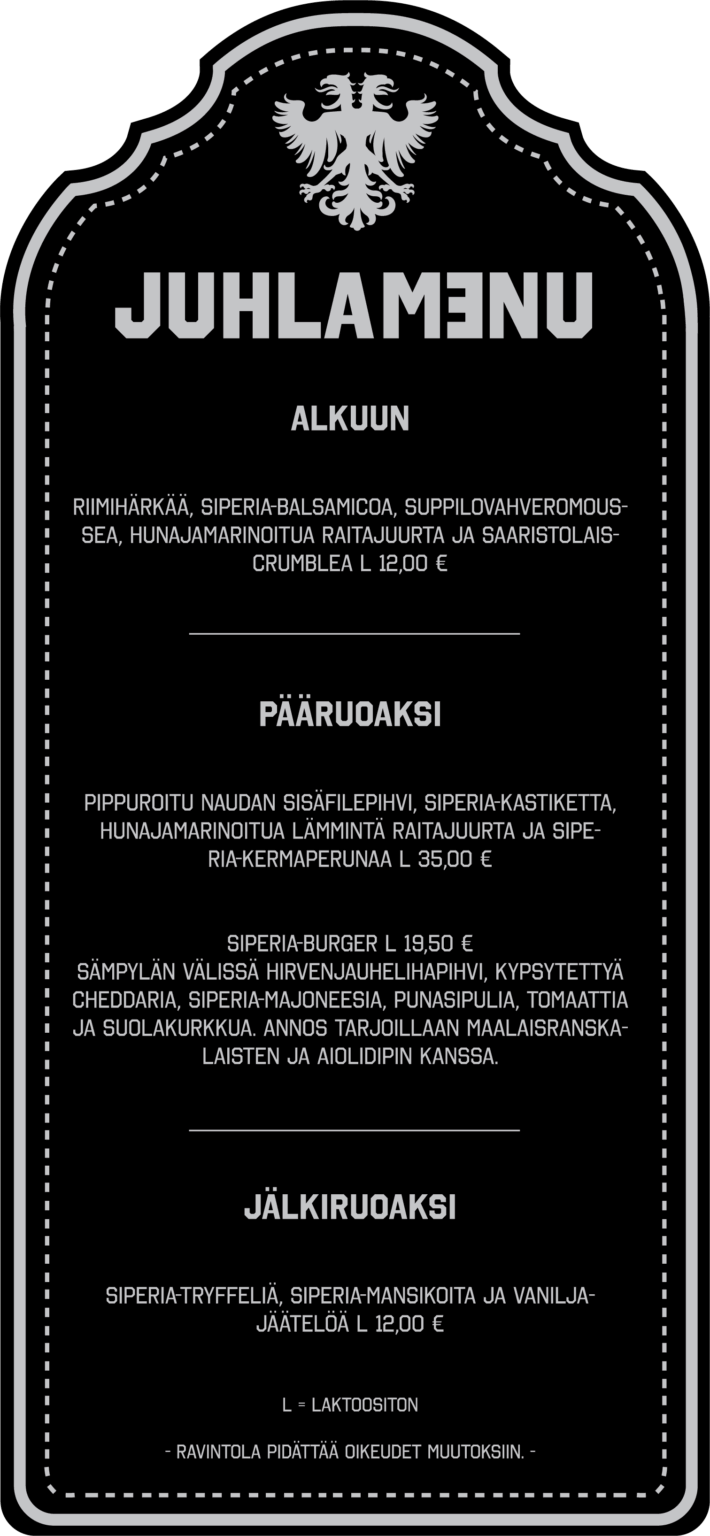 Siperia juhlaviikko - Panimoravintola Plevna ja Koskipanimo