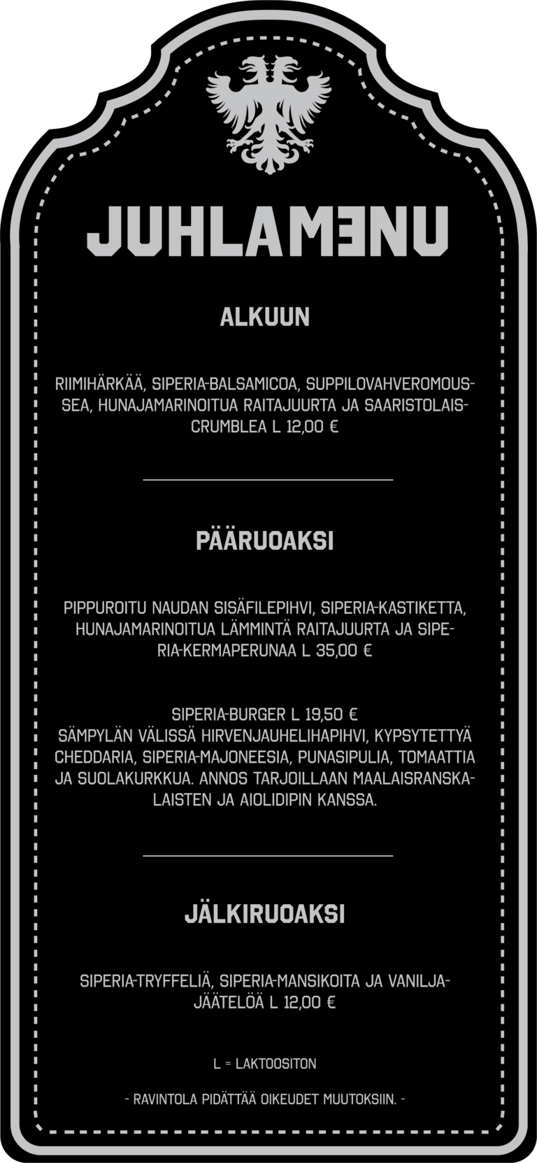 Siperia juhlaviikko - Panimoravintola Plevna ja Koskipanimo